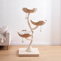 China Stocked cat tree featuring multi level platforms sisal scratching posts and cozy resting areas shipping DHL pet products for sale