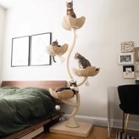 China Beige Cat Climbing Tree Easytoclean Practical Cat Play Equipment Enhances Physical Activity and Mental Stimulation for sale