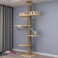 China Pet Products cat tree eco friendly includes hanging toys multi level platform for cats to climb scratch and relax comfortably indoors for sale