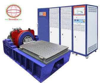 China Water Cooled Electro Dynamic Vibration Test Table with 51mm / 76mm Amplitude and AC 380V Power Supply for sale