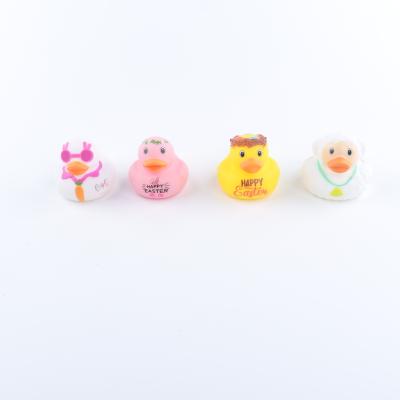 China 3.5'' Custom Logo 20 Types of Rubber Duck Toy Floating Sound Squeaky Bath Toys for Kids Gifts for sale