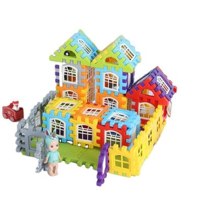 China PP Plastic Assemble Bricks Creative DIY Toy for Early Education Cognition Developing Children's House Building Blocks for sale