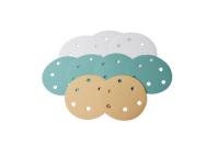 China White Green Velcro Sanding Discs 150mm 80 Grit Velcro Abrasive Discs for sale