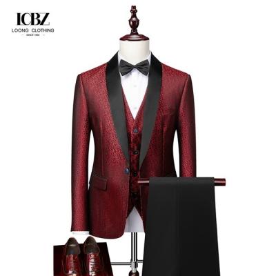 China LCBZ Spring Autumn Men's Suit Set 2 Piece Regular Length Zipper Fly Business Formal Wear for sale