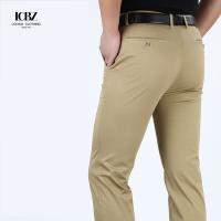 China Men's Black Cargo Trousers Straight Fit Chino Office Pants Cotton Polyester Size M to 8XL for sale