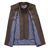 China Men's Double Collar Winter Wool Long Coat with Removable Waistcoat Custom Slim Fit 50 for sale