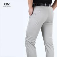 China Men's Black Cargo Trousers Straight Fit Chino Office Pants Cotton Polyester Size M to 8XL for sale