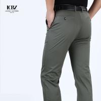 China Men's Black Cargo Trousers Straight Fit Chino Office Pants Cotton Polyester Size M to 8XL for sale