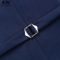 China Dark Blue Single-Breasted Suit Vest for Men Professional Formal Wear S-10XL Custom for sale