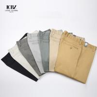 China Men's Regular Fit Low Side Pocket Dress Pants Suit Straight Leg Khaki Cotton Polyester M to 8XL for sale