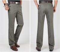 China Men's Regular Fit Low Side Pocket Dress Pants Suit Straight Leg Khaki Cotton Polyester M to 8XL for sale
