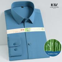 China Men's Black Non Iron 100% Cotton Dress Shirt with Neck Liner Protection Stain Sticker for sale