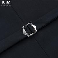 China Men's Slim Fit Navy Blue Suit Vest Polyester Cotton Sizes S to 10XL for sale