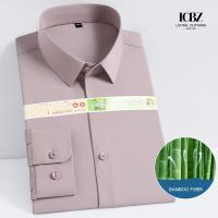 China Men's Black Non Iron 100% Cotton Dress Shirt with Neck Liner Protection Stain Sticker for sale