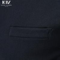 China Men's Slim Fit Navy Blue Suit Vest Polyester Cotton Sizes S to 10XL for sale