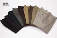 China Flat Front Plus Size Men's Business Pants Suit Cotton Polyester Blend M to 8XL for sale