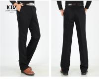 China Flat Front Plus Size Men's Business Pants Suit Cotton Polyester Blend M to 8XL for sale