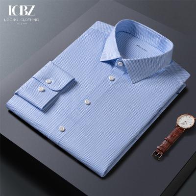 China Custom Embroidered Men's No Iron White Cotton Long Sleeve Business Shirt S-10XL for sale