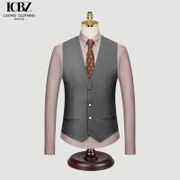 China Custom Black Suit Vest for Men Business Formal Wedding Groom Best Man Sizes S-10XL for sale