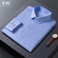 China Custom Embroidered Men's No Iron White Cotton Long Sleeve Business Shirt S-10XL for sale
