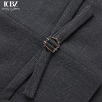 China Customized Men's Plaid Suit Vest Retro British Style Business Banquet Sizes S-10XL for sale