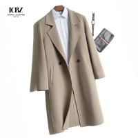 China British Style Plain Autumn Winter Trench Overcoat Regular Fit Canvas Fabric Men Long Jacket Coat 50pcs MOQ for sale