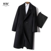 China British Style Plain Autumn Winter Trench Overcoat Regular Fit Canvas Fabric Men Long Jacket Coat 50pcs MOQ for sale