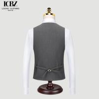 China Men's Formal Velour Suit Vest Set Korean Style Wedding Attire Sizes S-10XL for sale