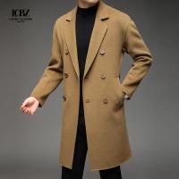 China Nonwoven Men's Trench Coat Slim Fit Warmth Polyester Cotton 50cm Length Cold Weather for sale