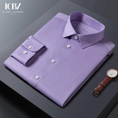 China LCBZ Men's Formal Shirt No Iron 100% Cotton Wrinkle Free Sizes S to 10XL for sale