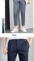 China Men's Business Suit Pants Plus Size 50 Lightweight Polyester Work Pants Custom Logo for sale