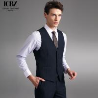 China Anti-Wrinkle Men's Business Suit 3 Pieces Polyester Cotton Notch Lapel S to 3XL for sale