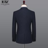 China Anti-Wrinkle Men's Business Suit 3 Pieces Polyester Cotton Notch Lapel S to 3XL for sale