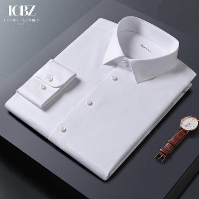 China LCBZ Customized Men's Dress Shirt Full Sleeve Woven Elastic Fabric Sizes S to 10XL for sale