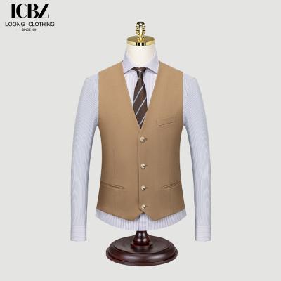 China Men's Solid Color Suit Vest for Autumn Workwear Groomsmen Sizes S to 10XL Custom Fabric for sale