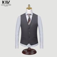 China Men's Solid Color Suit Vest for Autumn Workwear Groomsmen Sizes S to 10XL Custom Fabric for sale