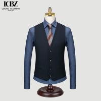 China Men's Solid Color Suit Vest for Autumn Workwear Groomsmen Sizes S to 10XL Custom Fabric for sale