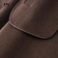 China Men's Wool Blend Peacoat Double Collar Winter Overcoat Cold Resistant 50 MOQ Custom for sale