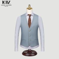 China Seamless Fusing Men's Suit Vest Slim Fit Korean Style Winter Workwear S-10XL Custom for sale