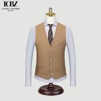 China Seamless Fusing Men's Suit Vest Slim Fit Korean Style Winter Workwear S-10XL Custom for sale