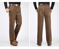 China Custom Logo 100% Cotton Corduroy Business Straight Pants for Men M-8XL for sale