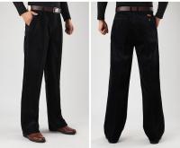 China Custom Logo 100% Cotton Corduroy Business Straight Pants for Men M-8XL for sale