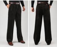 China Custom Logo 100% Cotton Corduroy Business Straight Pants for Men M-8XL for sale
