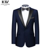 China Slim Fit 3 Piece Wedding Suit Wool Polyester Cotton Custom Size S to 3XL for sale