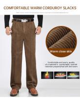 China Custom Logo 100% Cotton Corduroy Business Straight Pants for Men M-8XL for sale