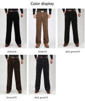 China Custom Logo 100% Cotton Corduroy Business Straight Pants for Men M-8XL for sale