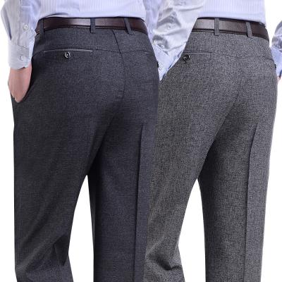 China Drawstring Closure Slim Fit Cotton Linen Plaid Chinos Pants for Men Sizes M to 8XL for sale