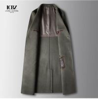 China Wool Jacket Coat for Men Single Breasted Business Turn Down Collar Long Sleeve Regular for sale