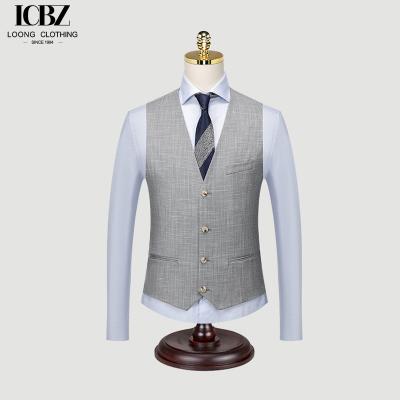 China Custom Slim Fit Men's Suit Vest Polyester Cotton Blend S-10XL for Wedding Groom for sale