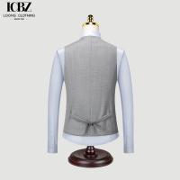 China Custom Slim Fit Men's Suit Vest Polyester Cotton Blend S-10XL for Wedding Groom for sale